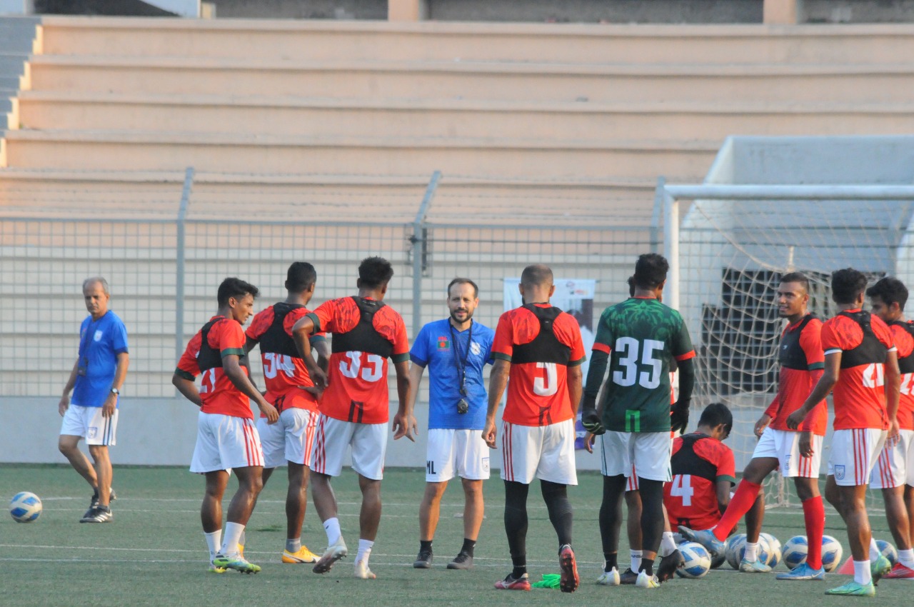 Bangladesh national football practiced ahead of the four-nation ...