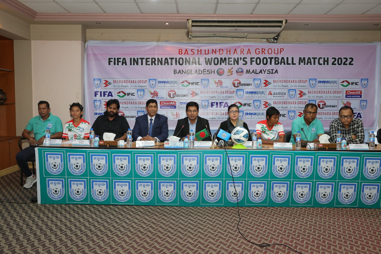 Bangladesh & Malaysia Women's Football Team faced a pre-match press conference today ...