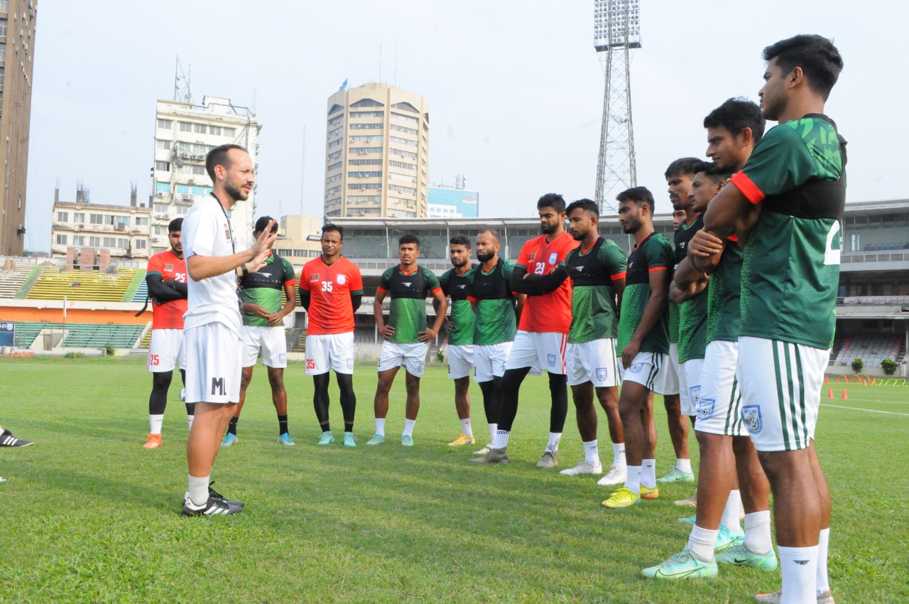 Bangladesh national football team practiced for 'Four Nations Cup 2021 ...